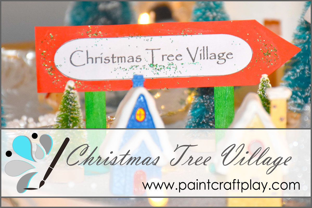 Christmas Tree Village Craft Project | Paint Craft Play